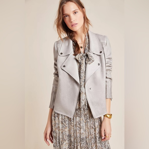 Marrakesh | Jackets & Coats | Anthro Marrakech Python Snake Gray Sueded ...